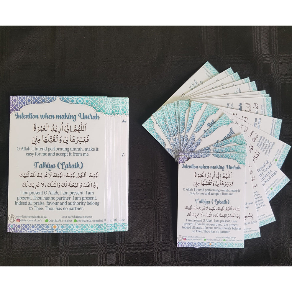 Laminated Umrah Duaa Cards – SUHAYLA