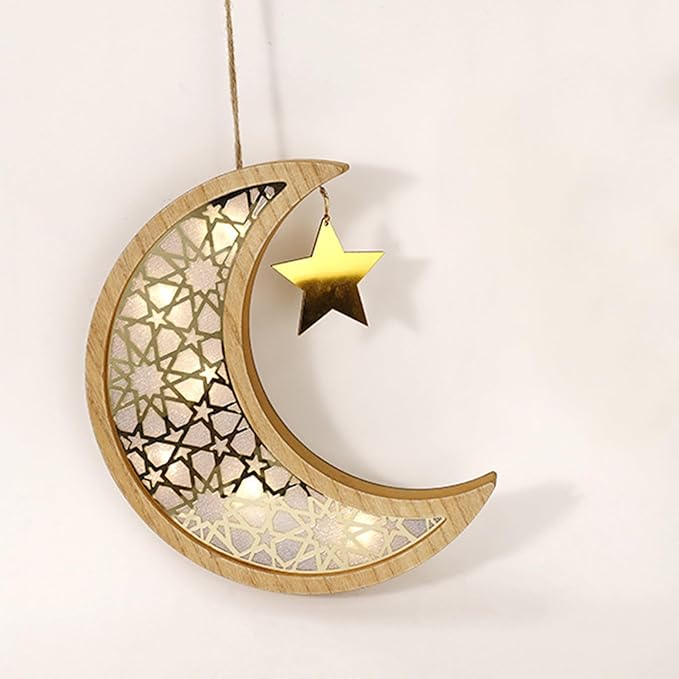 Hanging Light Up Moon with Star – SUHAYLA