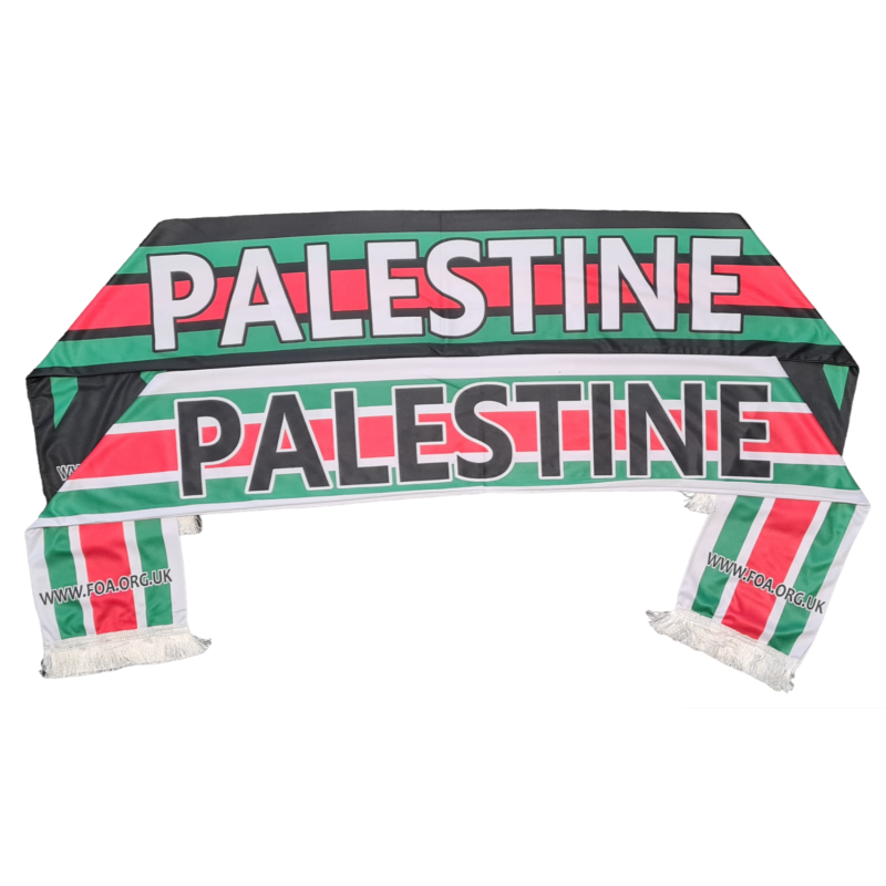 Palestine Flag Football Neck Scarf (Black / White) – SUHAYLA