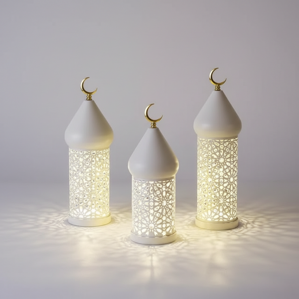 Crescent Moon Lantern Lamp - White – SUHAYLA